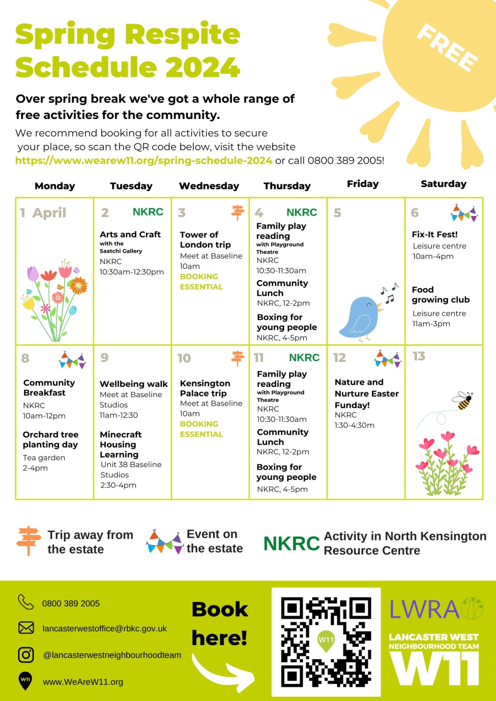 Spring Respite Schedule 2024!